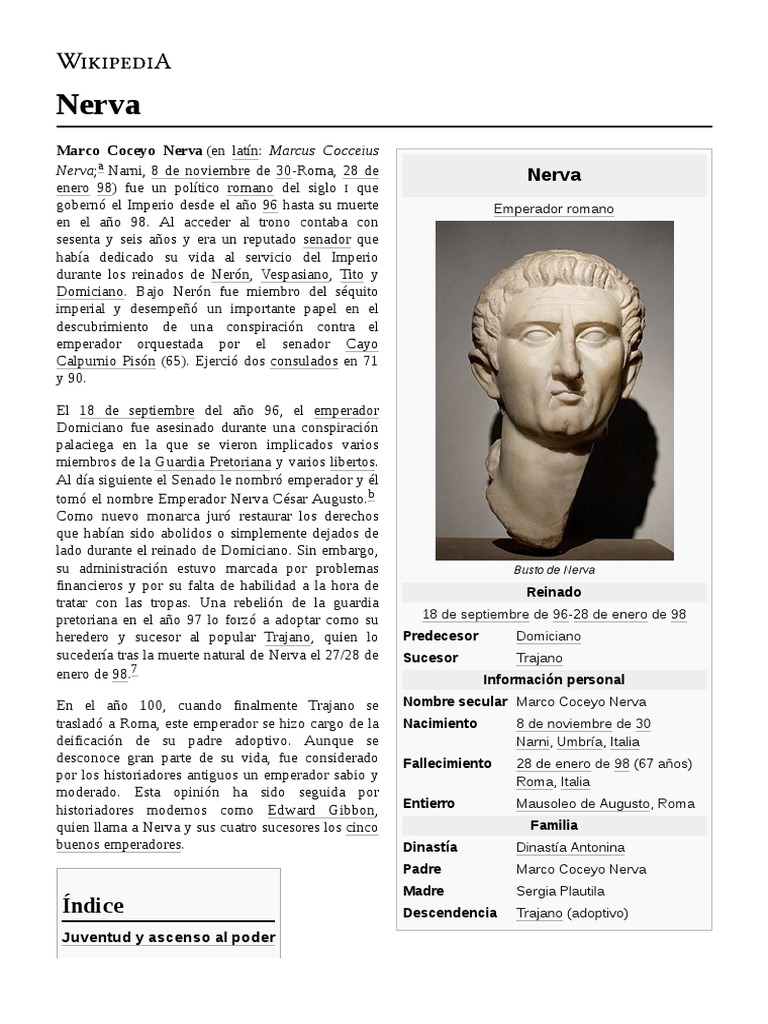 Nerva | PDF | imperio Romano | Civilizaciones clásicas