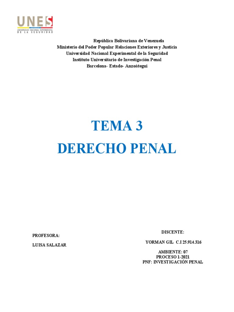 Aron Vivas Derecho Penal | PDF | Derecho penal | Castigos