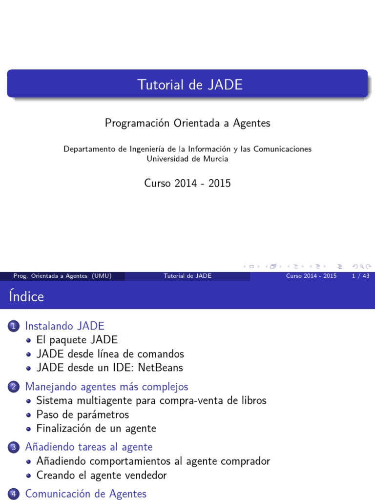 Tutorial Jade | PDF | Java (lenguaje de programación) | Entorno de ...