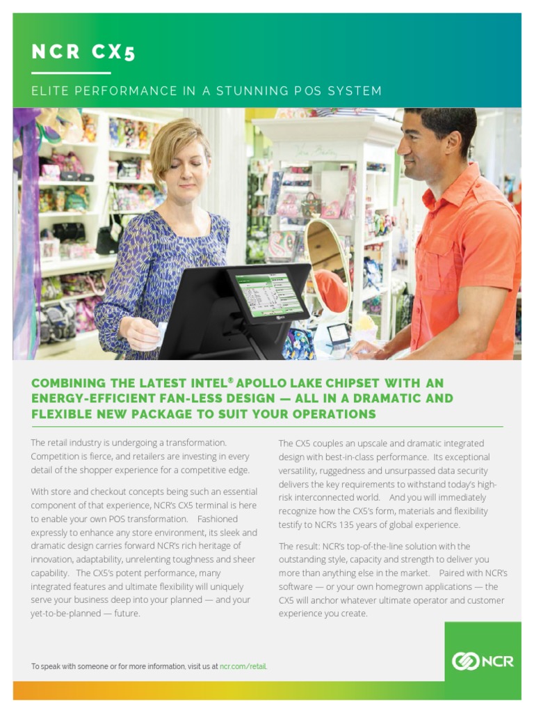 NCR Cx5: Elite Performance in A Stunning Pos System | PDF | Point Of ...