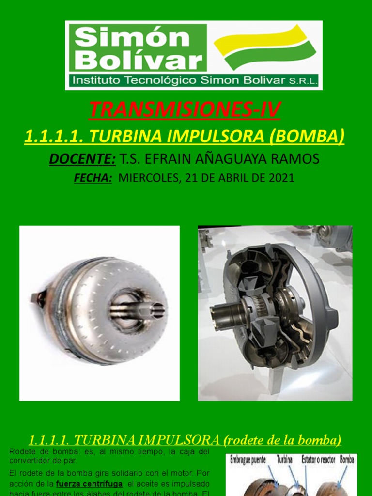 1.1.1.1. Turbina Impulsora (Bomba) | PDF