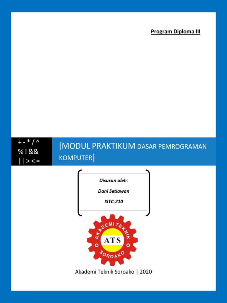 MODUL PRAKTIKUM DASAR PEMROGRAMAN KOMPUTER | PDF
