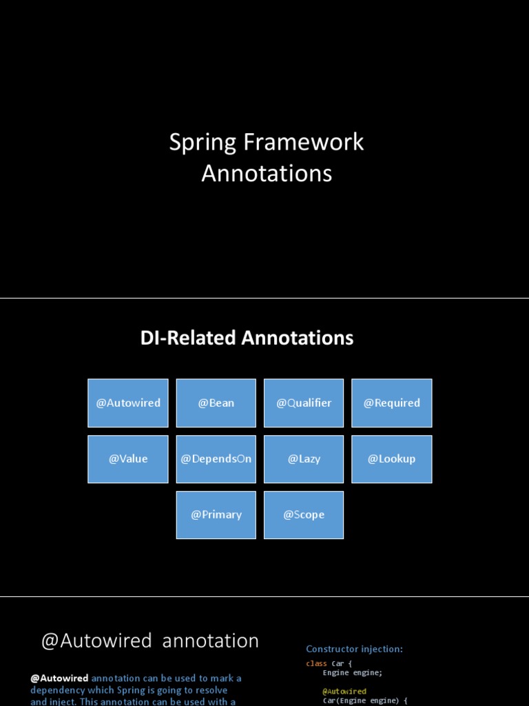 XAb8AaA4QNiG AGgOBDY7A 2 2 4 Spring-Framework Annotations | PDF | Class ...