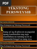 Halimbawa NG Tekstong Persuweysib | PDF