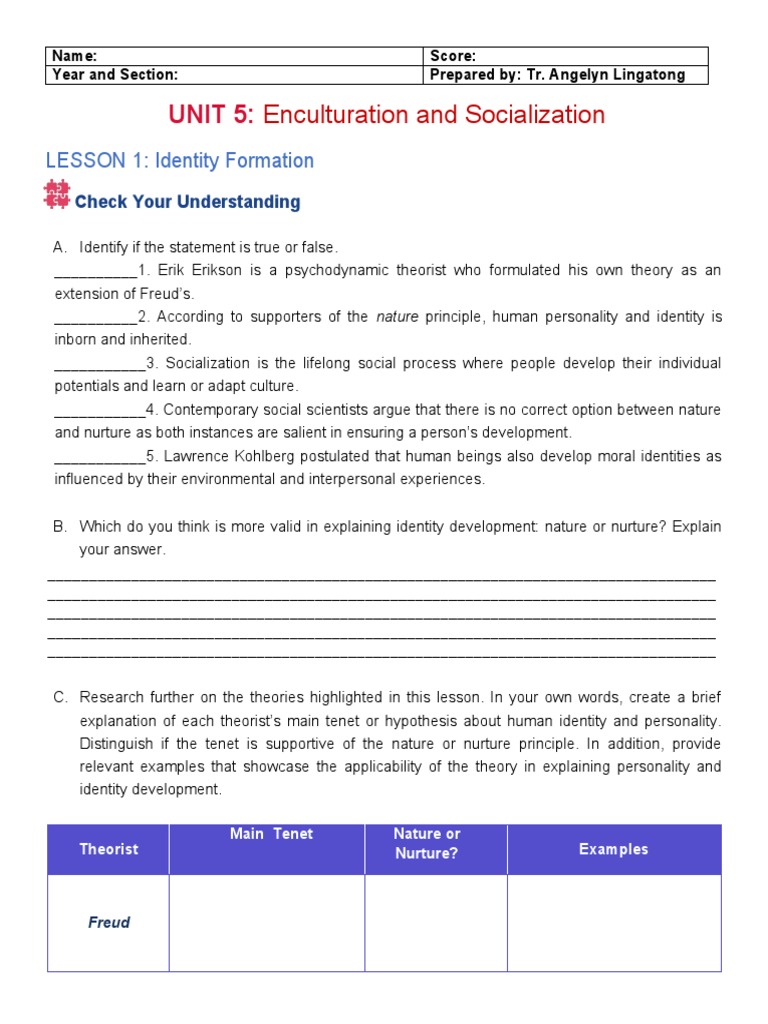2nd Batch Worksheets UCSP | PDF | Deviance (Sociology) | Socialization