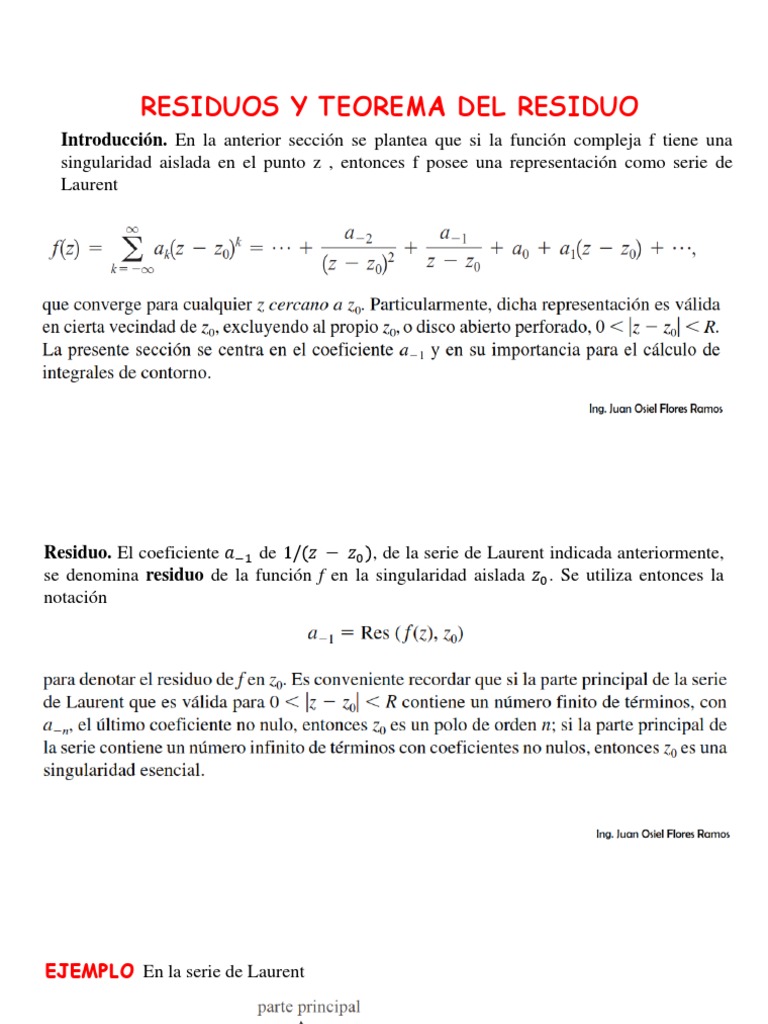 Teorema Del Residuo | PDF