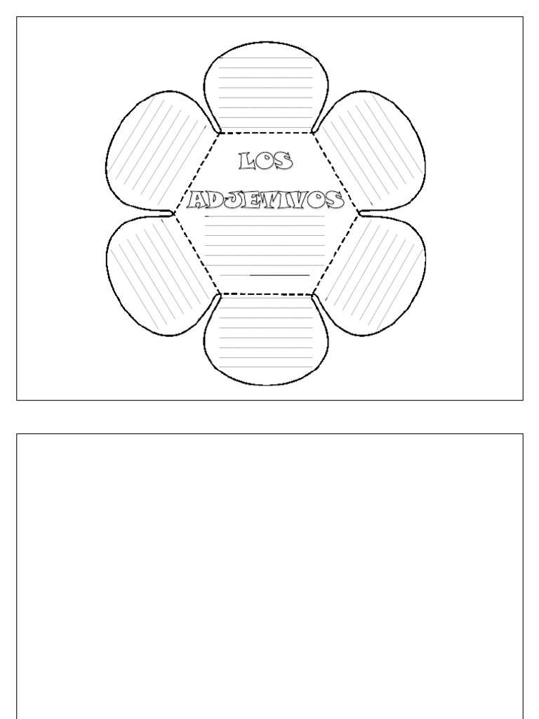 Plantilla Flor de Adjetivos | PDF