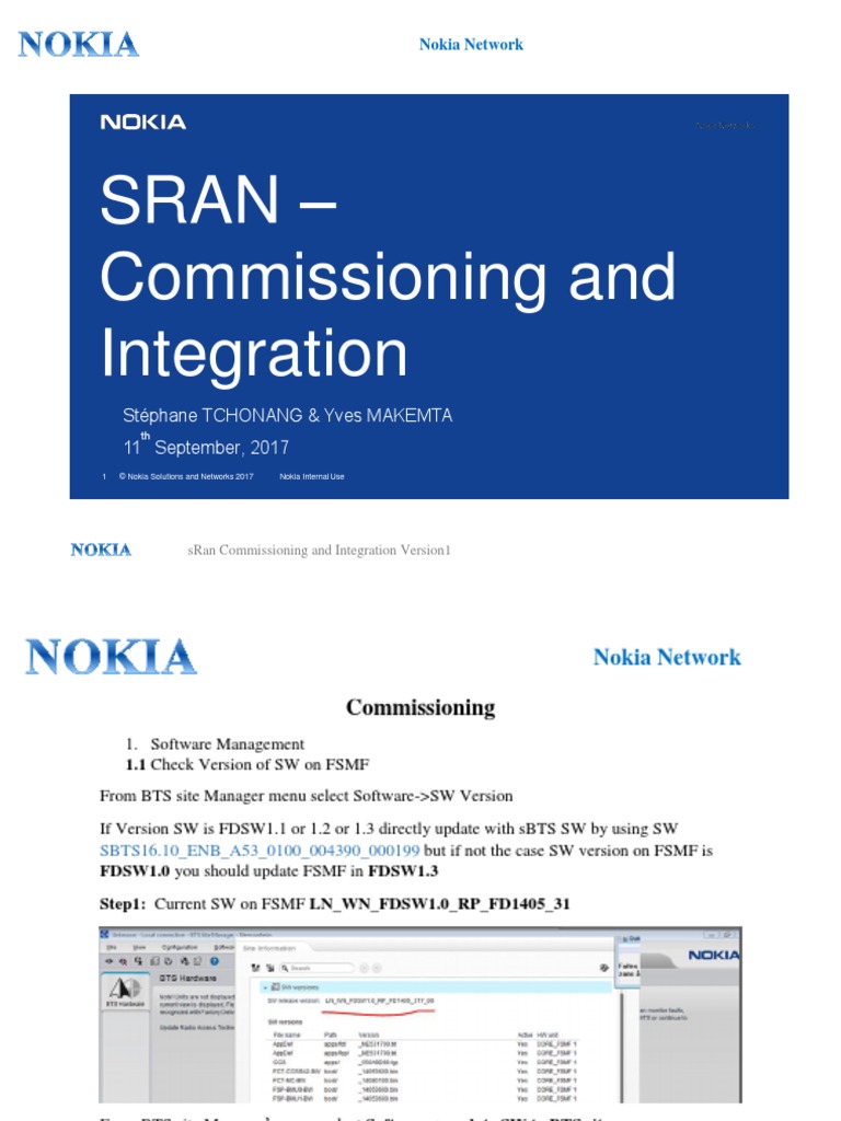 MOP SRAN Commissioning Version1 | PDF | Internet & Web | World Wide Web