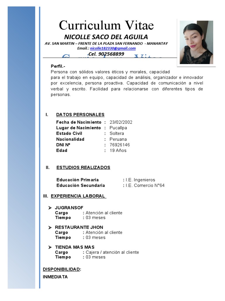 Curriculum Carmen | PDF