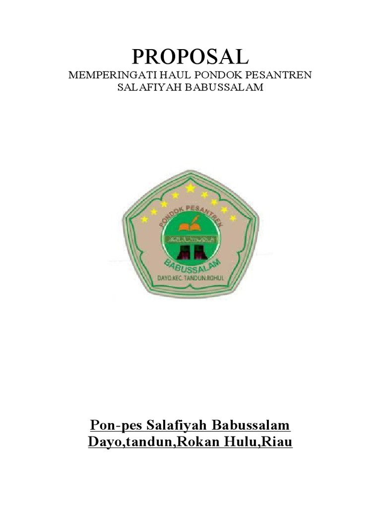 Proposal Haul Pondok Pesantren Babussalam | PDF