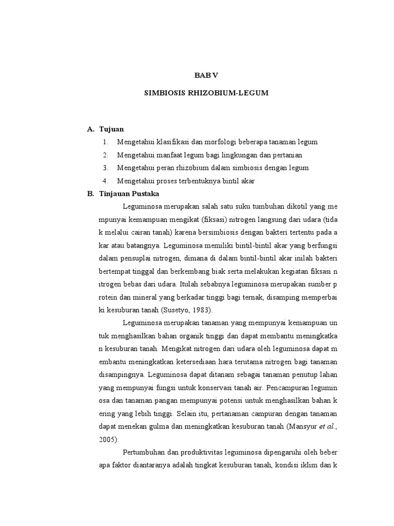 Peran Rhizobium dalam Legum | PDF | Teknologi & Rekayasa
