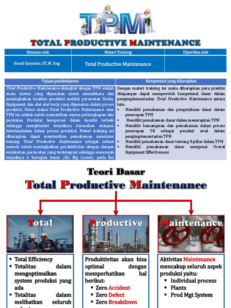 Presentasi Materi Training TPM | PDF