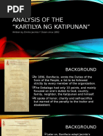 Content and Contextual Analysis Kartilya NG Katipunan PDF | PDF
