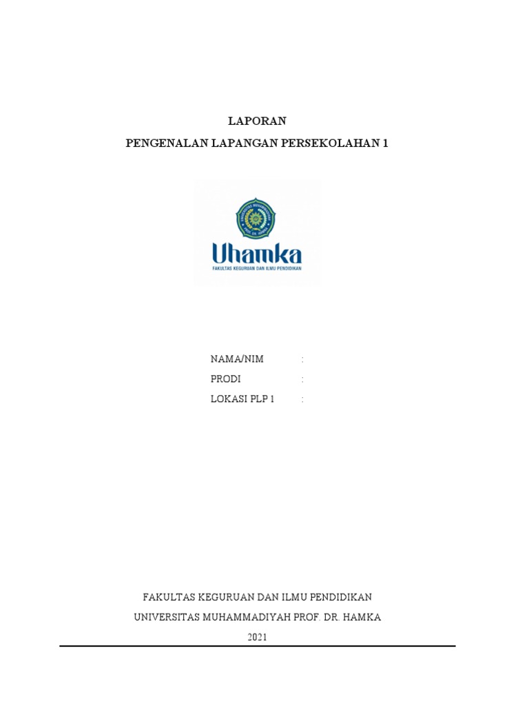 Template Laporan PLP 1 | PDF