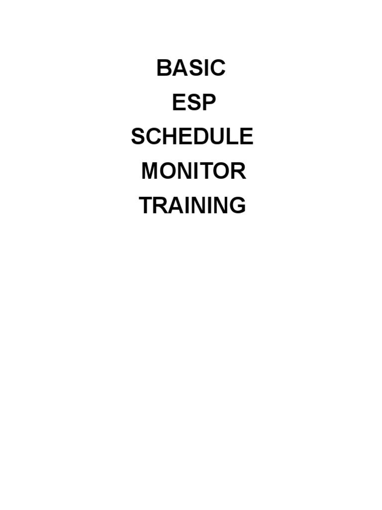 Basic ESP Schedule Monitor Training | PDF | Command Line Interface ...