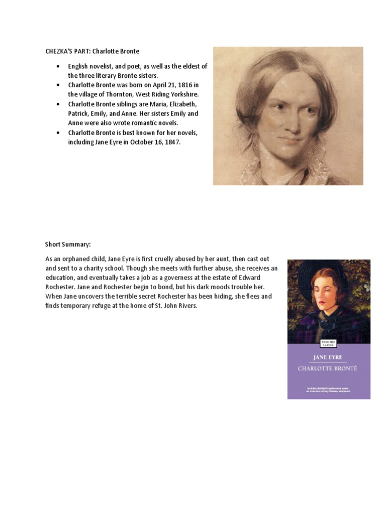 A Comprehensive Summary of Charlotte Bronte's Life and Most Famous ...