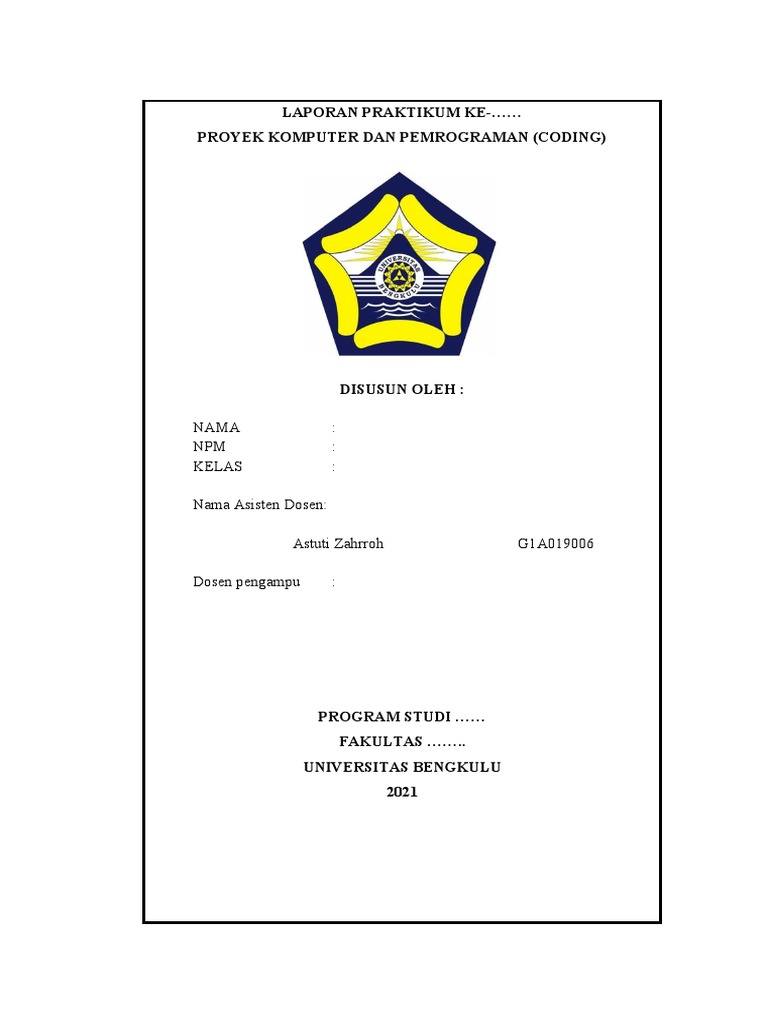 Contoh Laporan Praktikum Coding | PDF | Metode & Bahan Ajar | Komputer