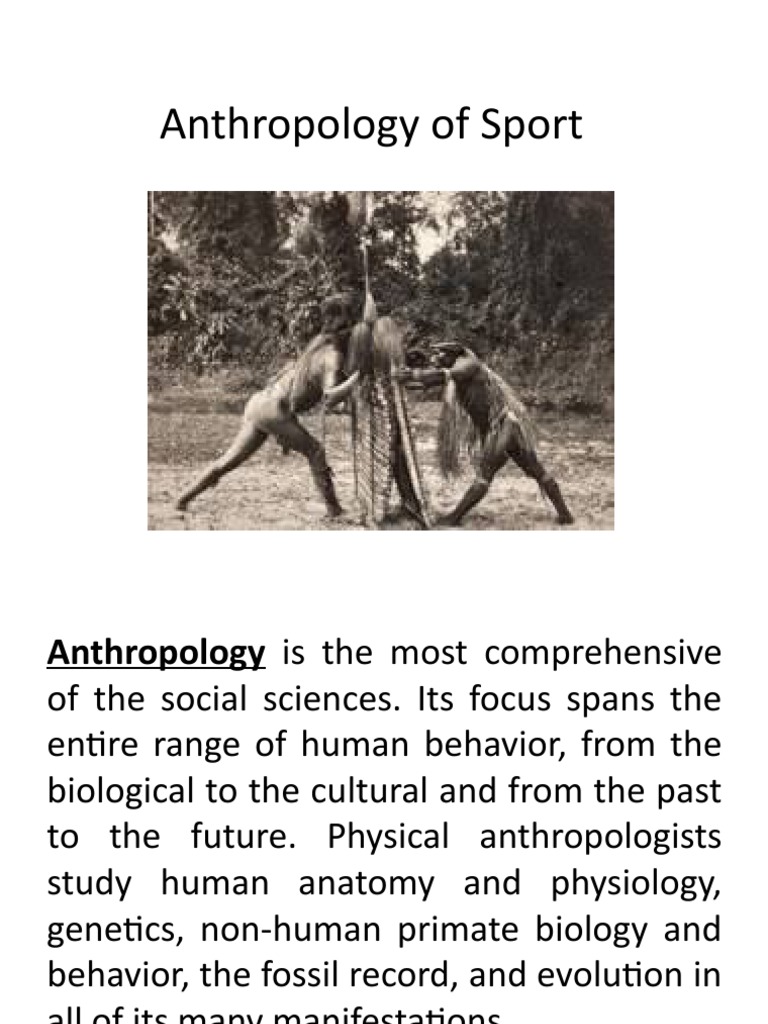 Anthropology of Sport | PDF | Anthropology | Science