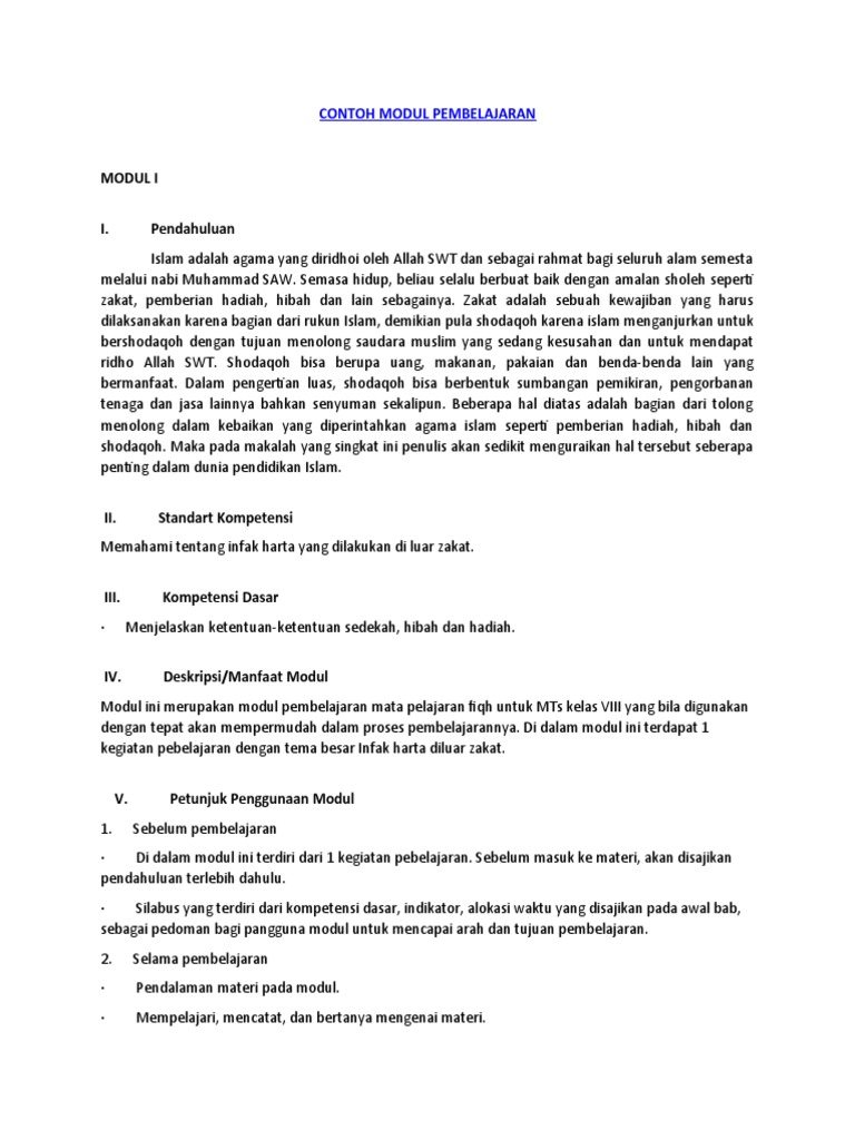 Contoh Modul Ajar | PDF