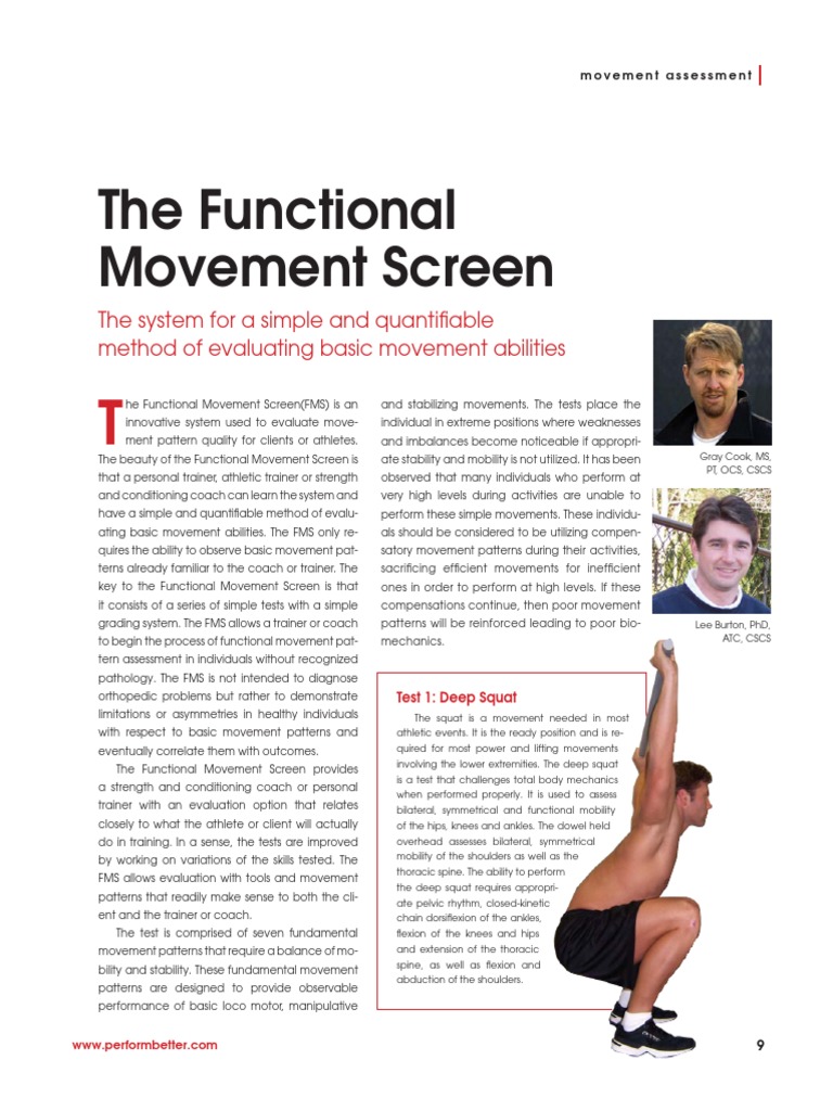 The Functional Movement Screen: The System For A Simple and Quantifi ...