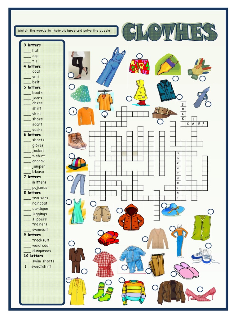 Clothes Vocabulary. | PDF
