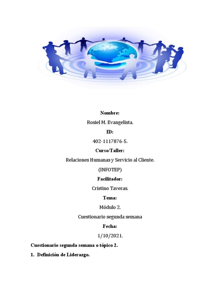 GUIA MOD.2 ROSS RHySC. | PDF | Liderazgo | Moralidad