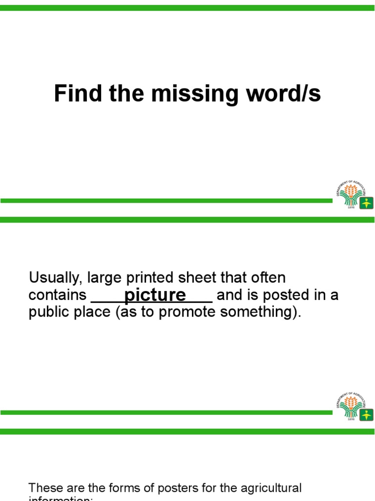 Find The Missing Word | PDF