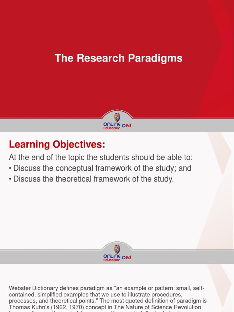 Research Frameworks for Students | PDF | Theory | Paradigm