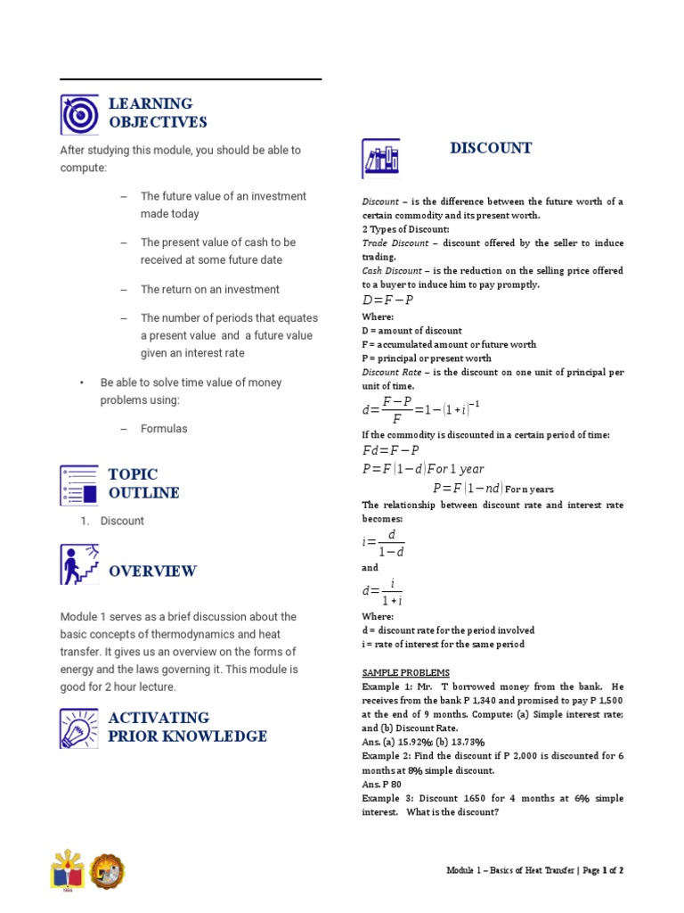 Engineering Economy Module 3 | PDF | Discounts And Allowances | Value ...