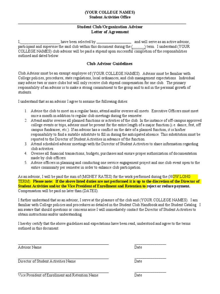 Sample Advisor Appointment Letter | PDF | Government | Economies