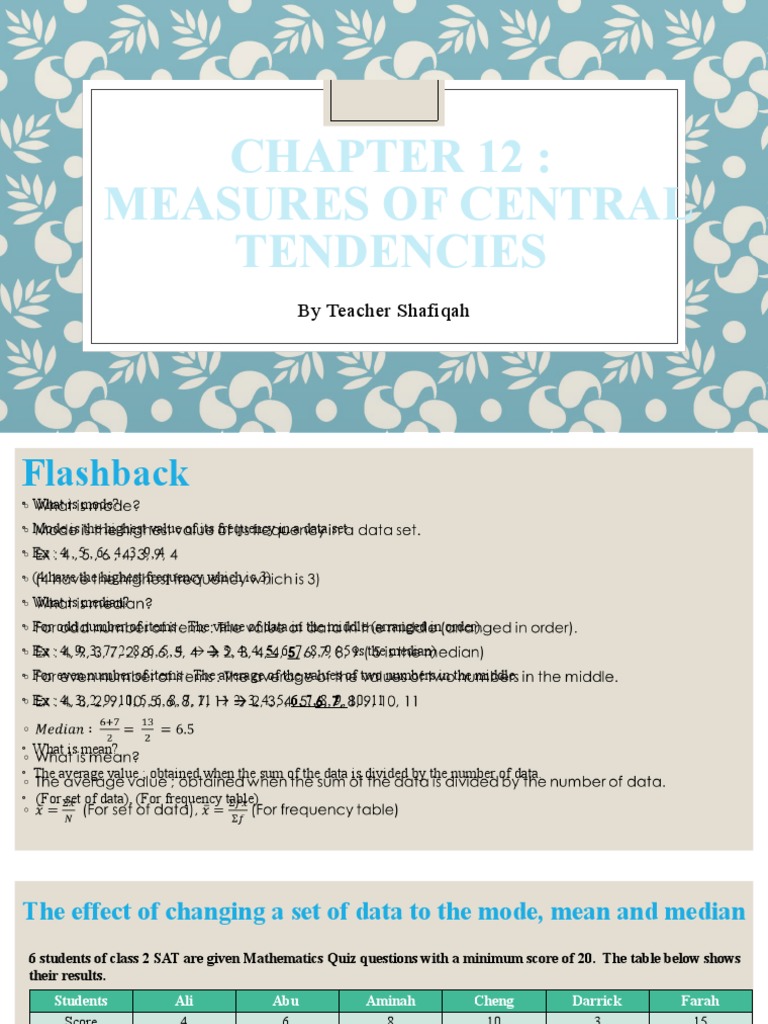 Understanding Mean, Median, Mode Changes | PDF | Mean | Median