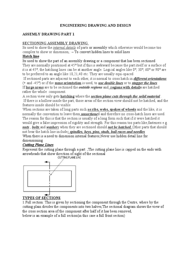 Assembly Drawing Part 1 | PDF | Screw | Mechanical Engineering