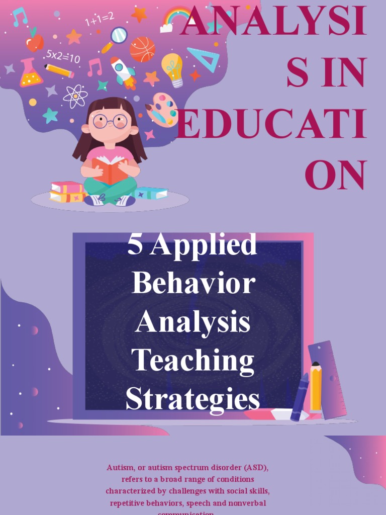 Behavior Analysis in Education Final.22 | PDF | Autism Spectrum | Autism