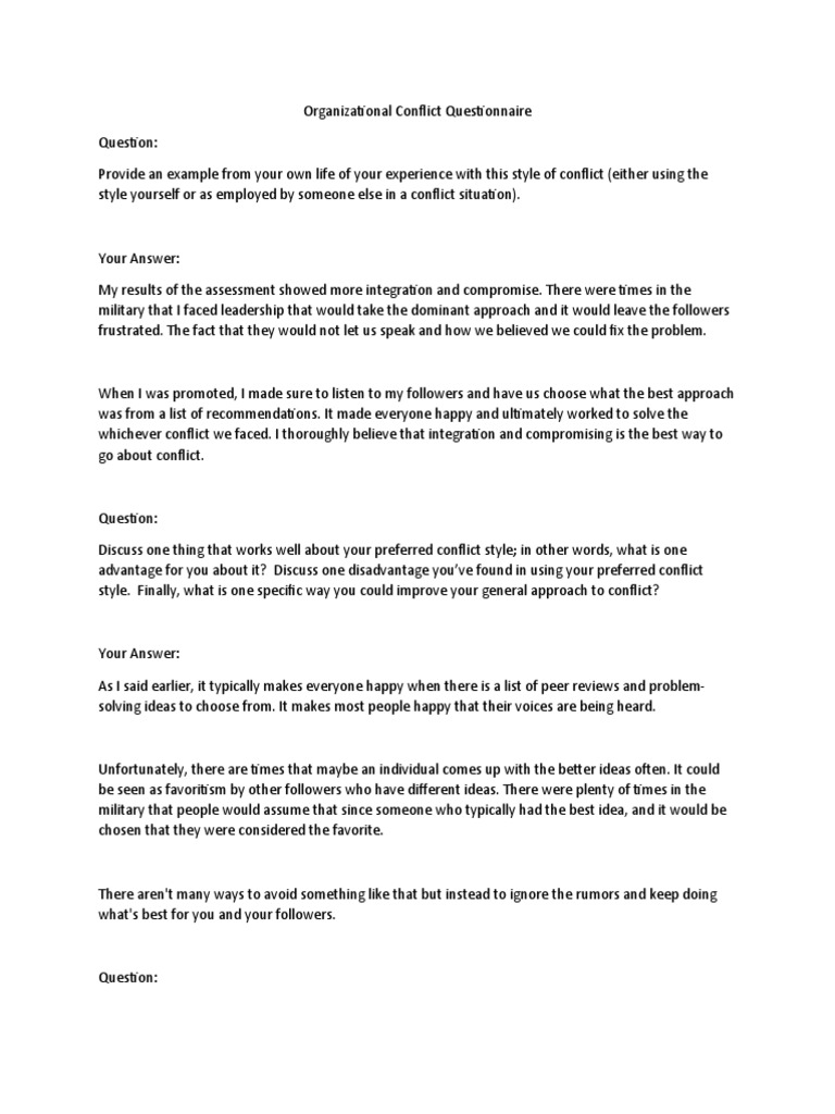 Understanding Conflict Styles in Leadership | PDF | Leadership ...