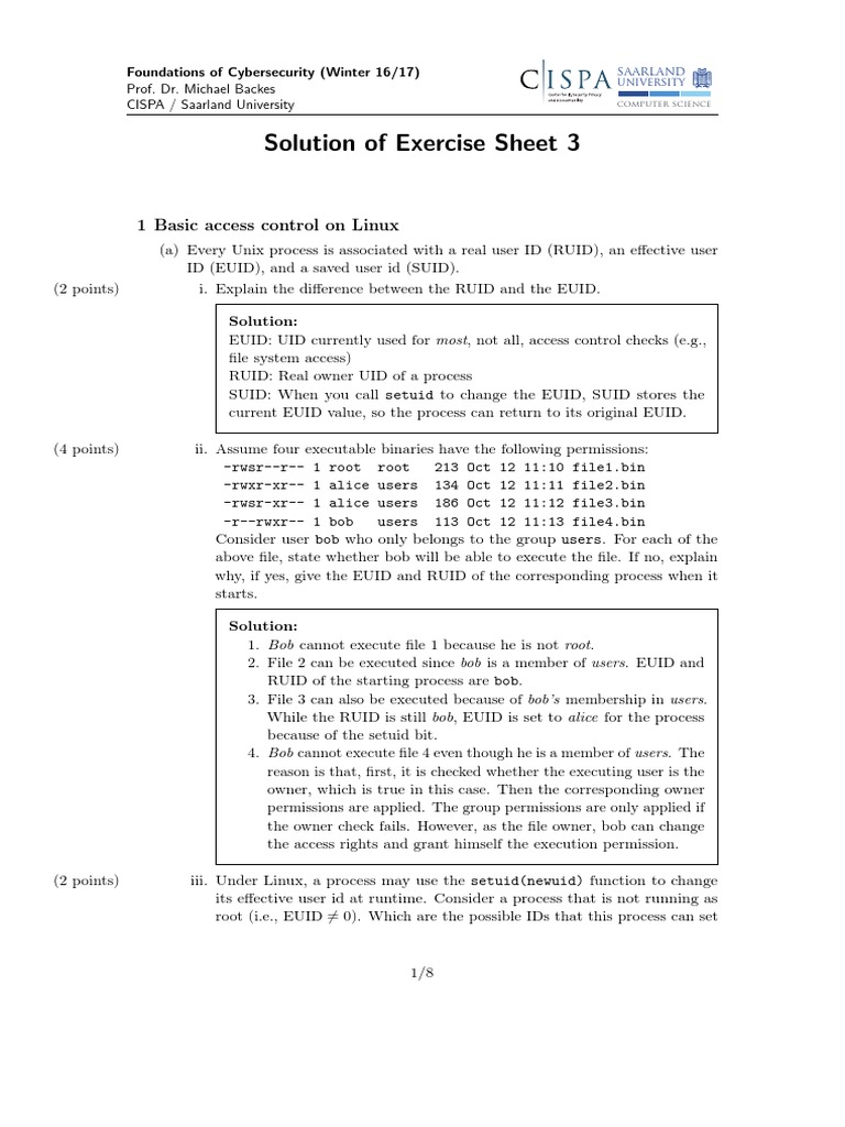 Exercices - Basic Access Control On Linux | PDF | Malware | Cybercrime