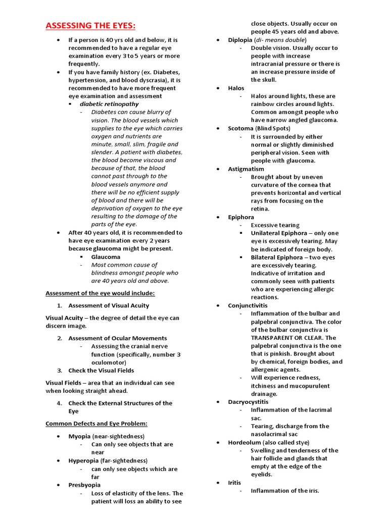 ASSESSING-THE-EYES-EARS-AND-MOUTH - For Merge | PDF | Ear | Hearing