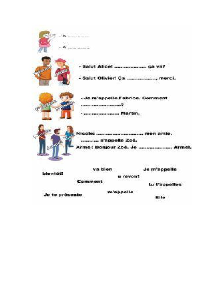 VOCABULAIRE - Se Présenter en Français 01 | PDF