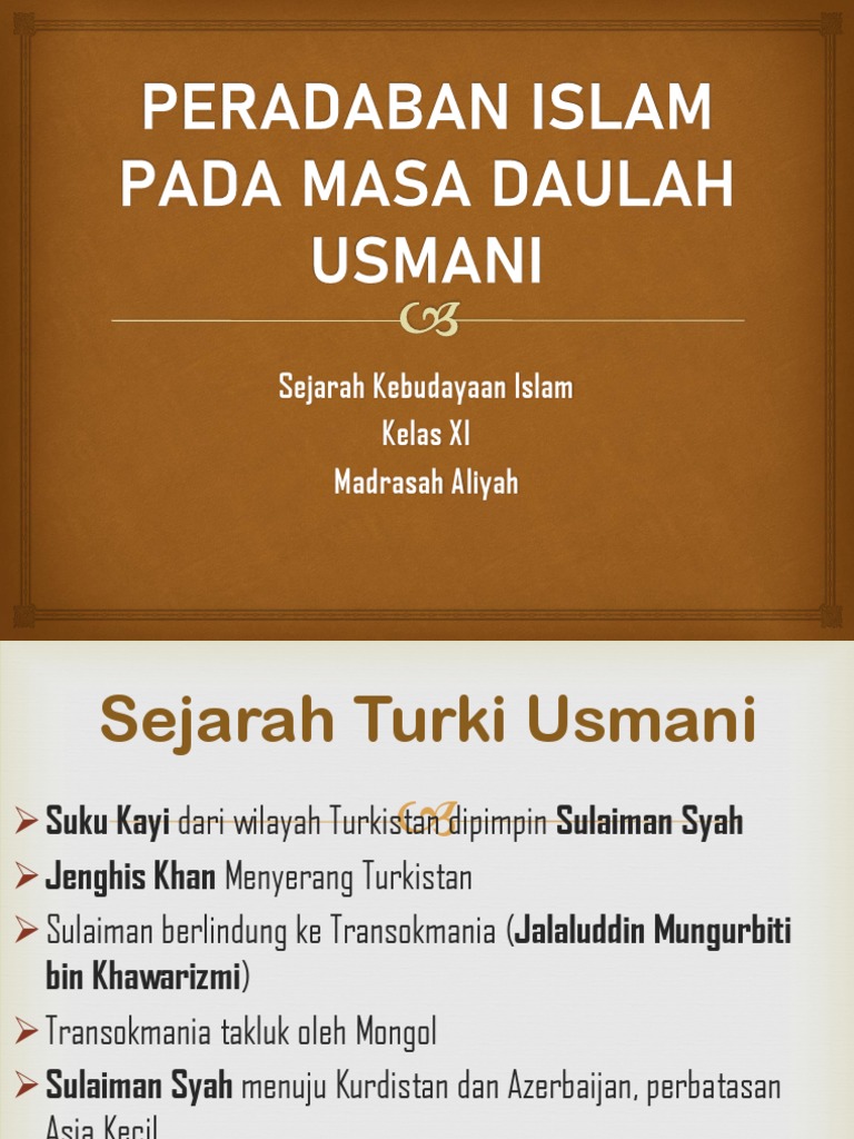 Peradaban Islam Pada Masa Daulah Usmani | PDF | Sejarah