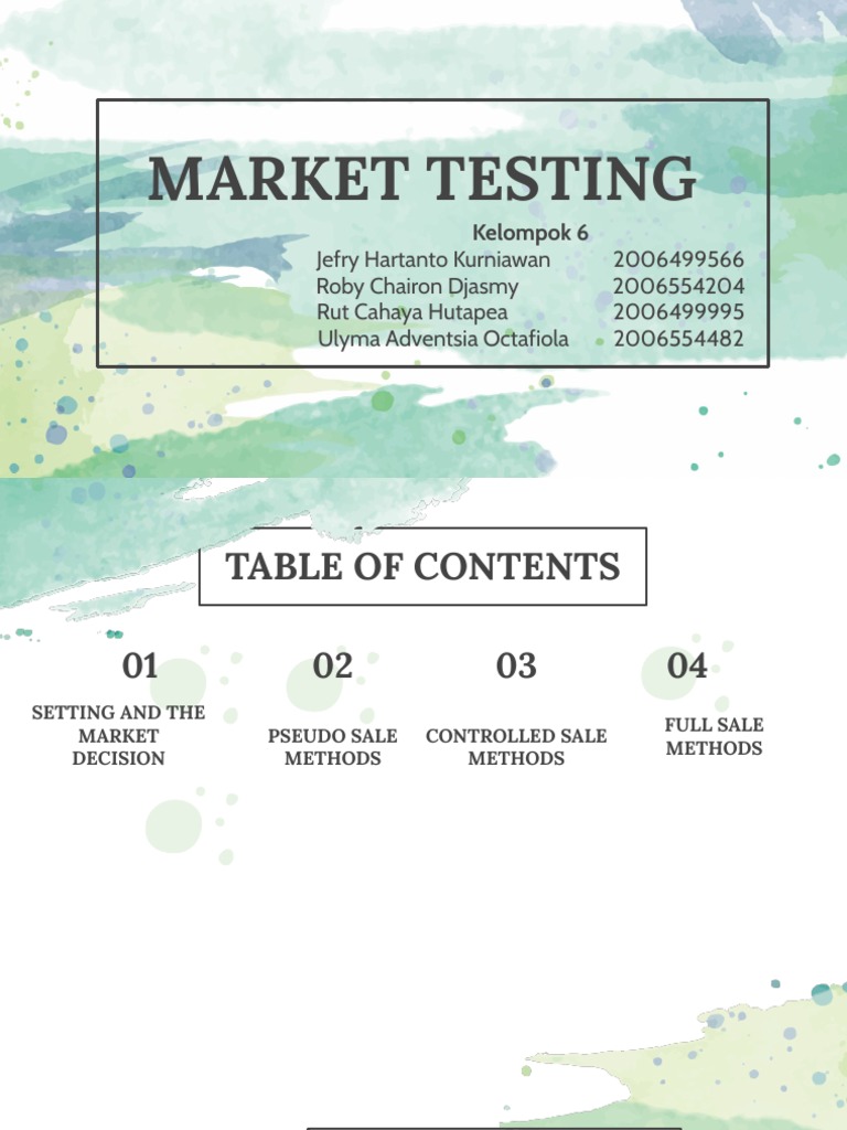 Market Testing Insights | PDF | Sales | Marketing