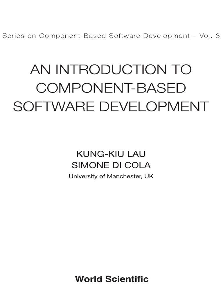 Kung-Kiu Lau, Simone Di Cola-An Introduction To Component-Based Software Development-World ...