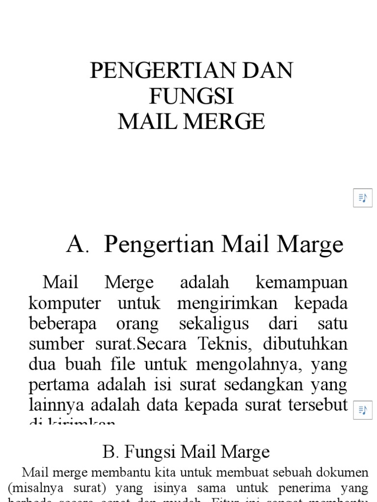 Pengertian Dan Fungsi Mail Merge | PDF | Komputer