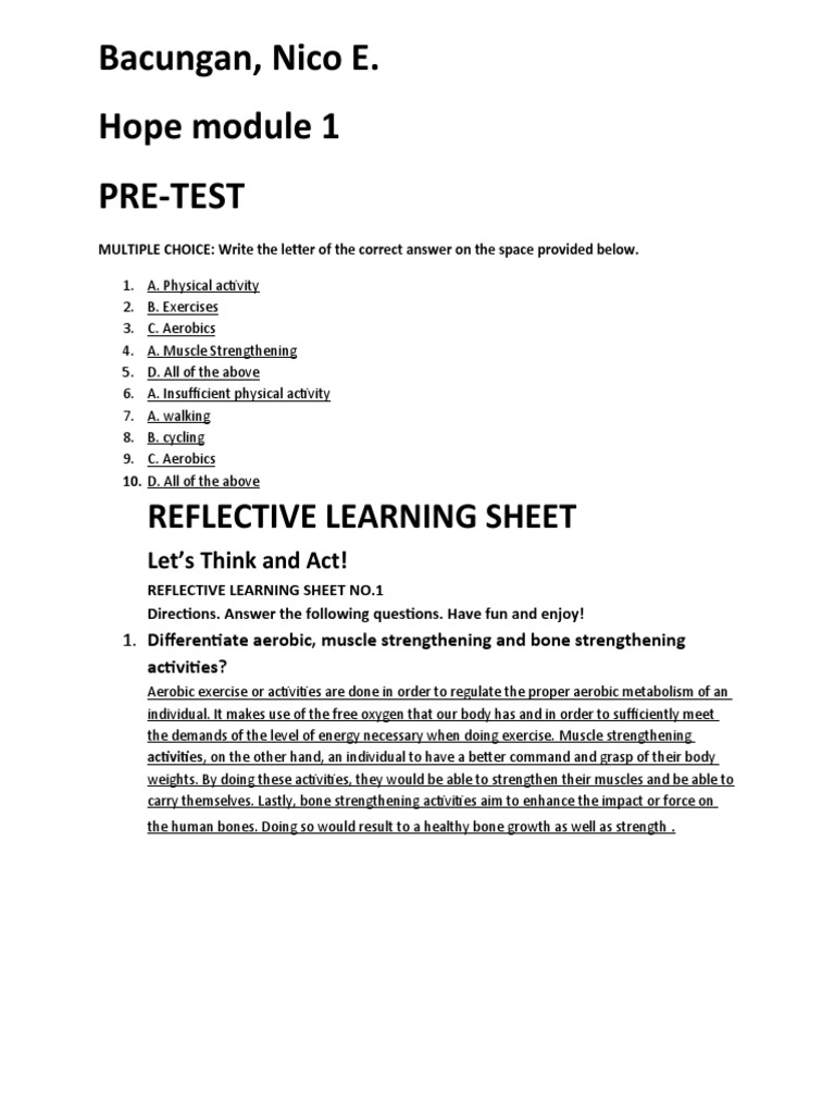 Hope Module 1 | PDF | Clinical Medicine | Medical Specialties