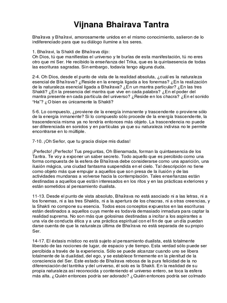 Vijñana Bhairava Tantra Pdf – Vijñana Bhairava Tantra – UABPBP