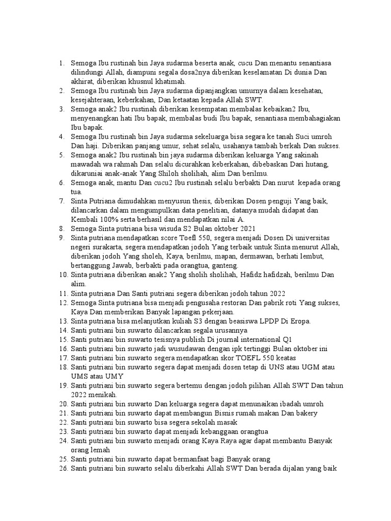 List Doa Badal Umroh | PDF