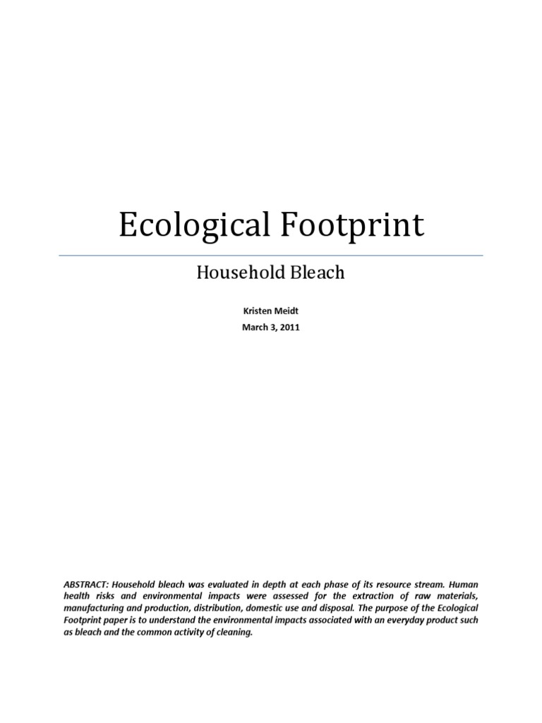 Environmental Impact of Bleach | PDF | Bleach | Chlorine