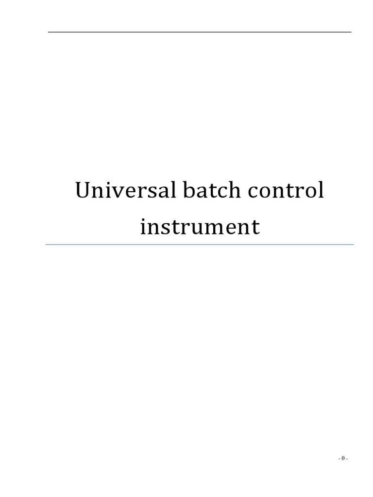 Universal Batch Control Instrument Guide | PDF | Flow Measurement ...