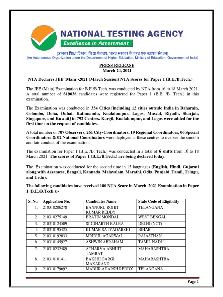 Press Release Nta | PDF
