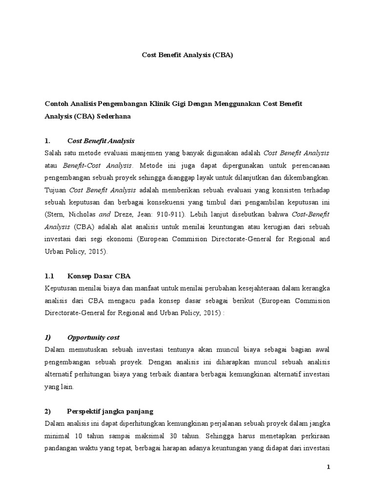 Analisis CBA Sederhana | PDF | Pengelolaan Keuangan & Uang | Teknologi ...