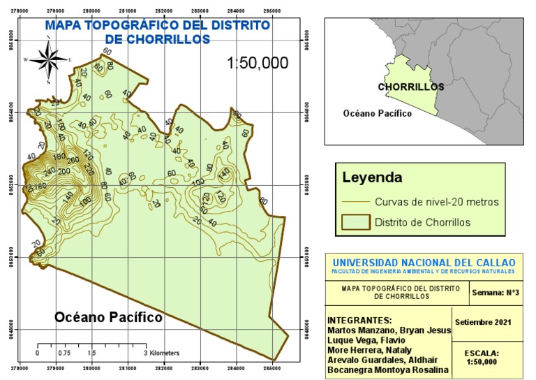 Mapa Topográfico de Chorrillos | PDF