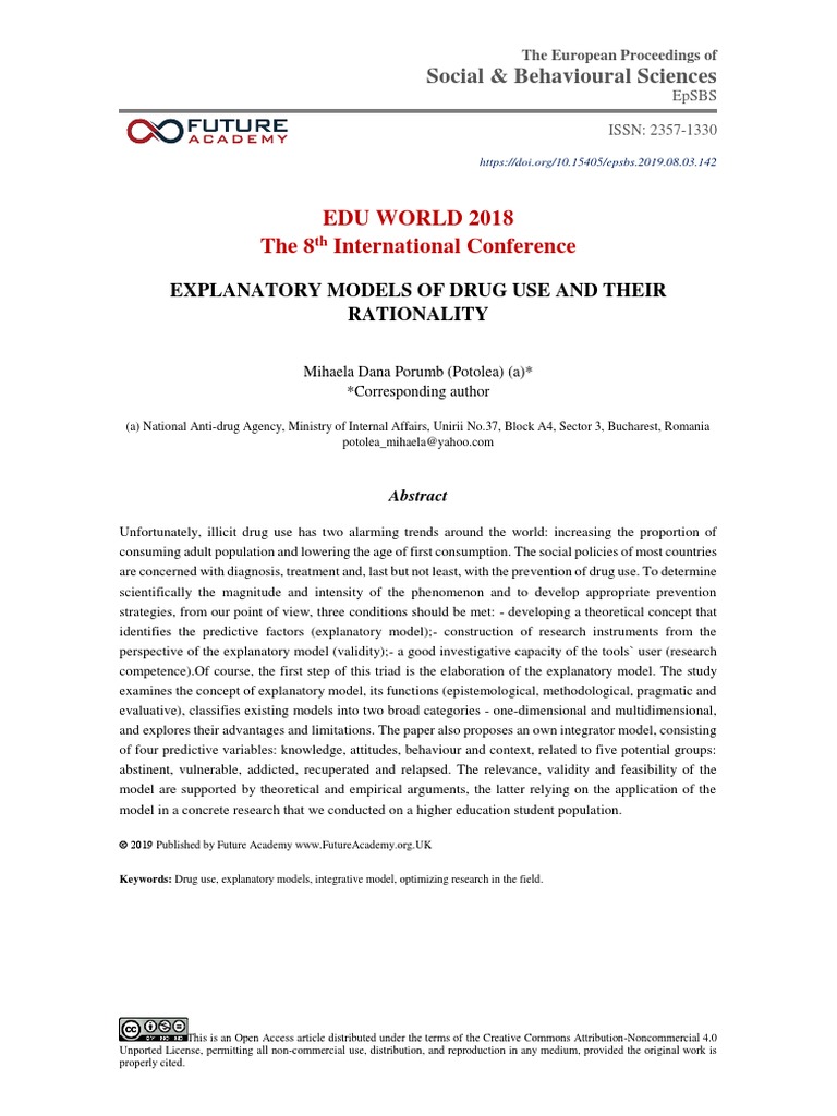 Explanatory Models of Drug Use and Their Rationali | PDF | Substance ...